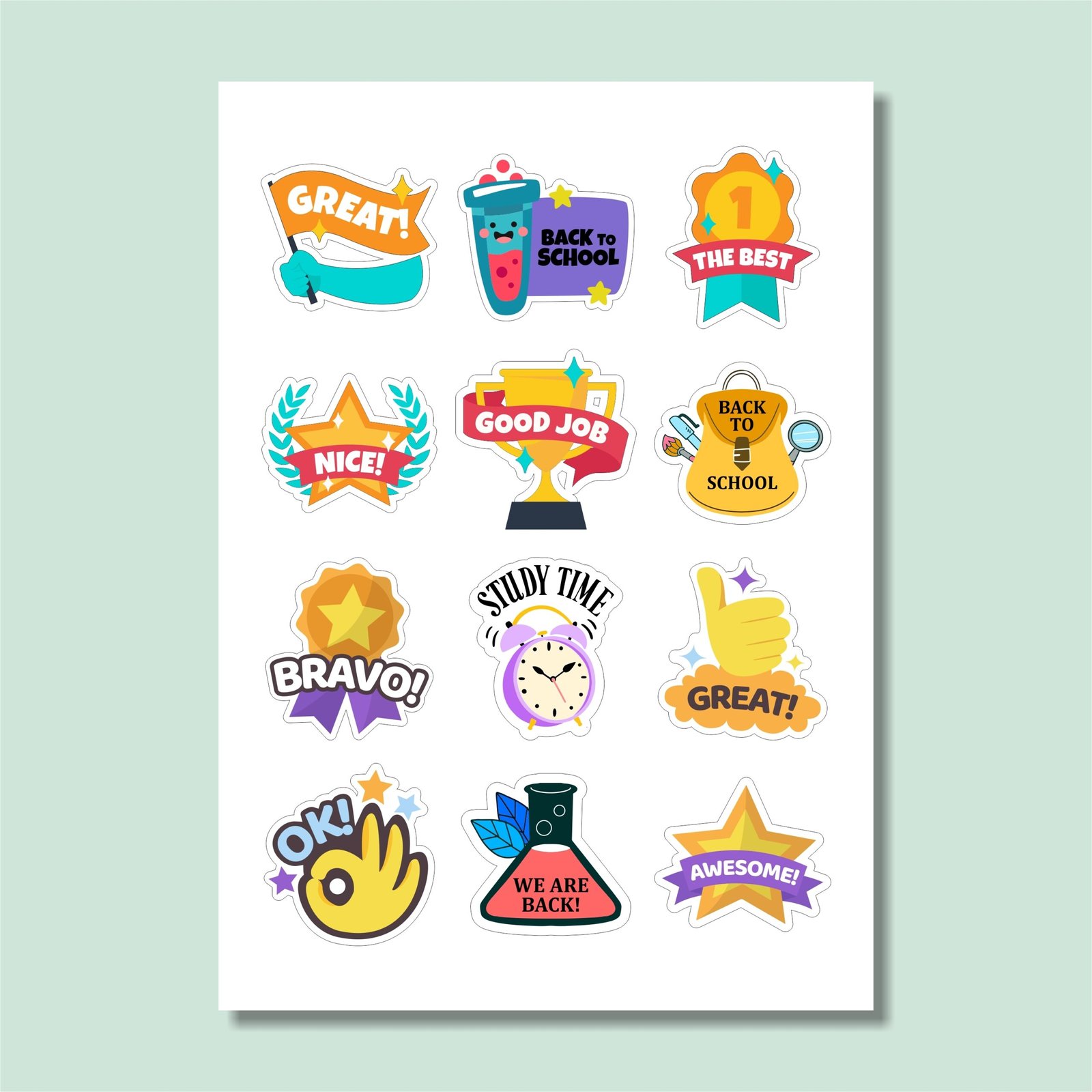 Educational Stickers – Sticker Man